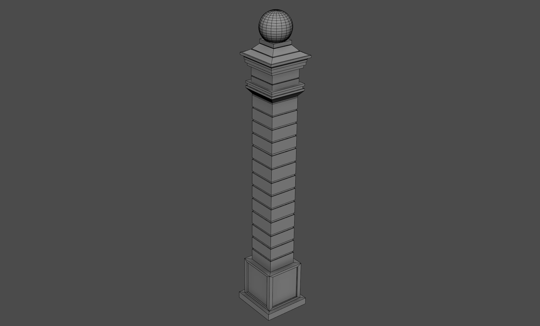 Free 3D Classic Ball Pillar - TurboSquid 2476625