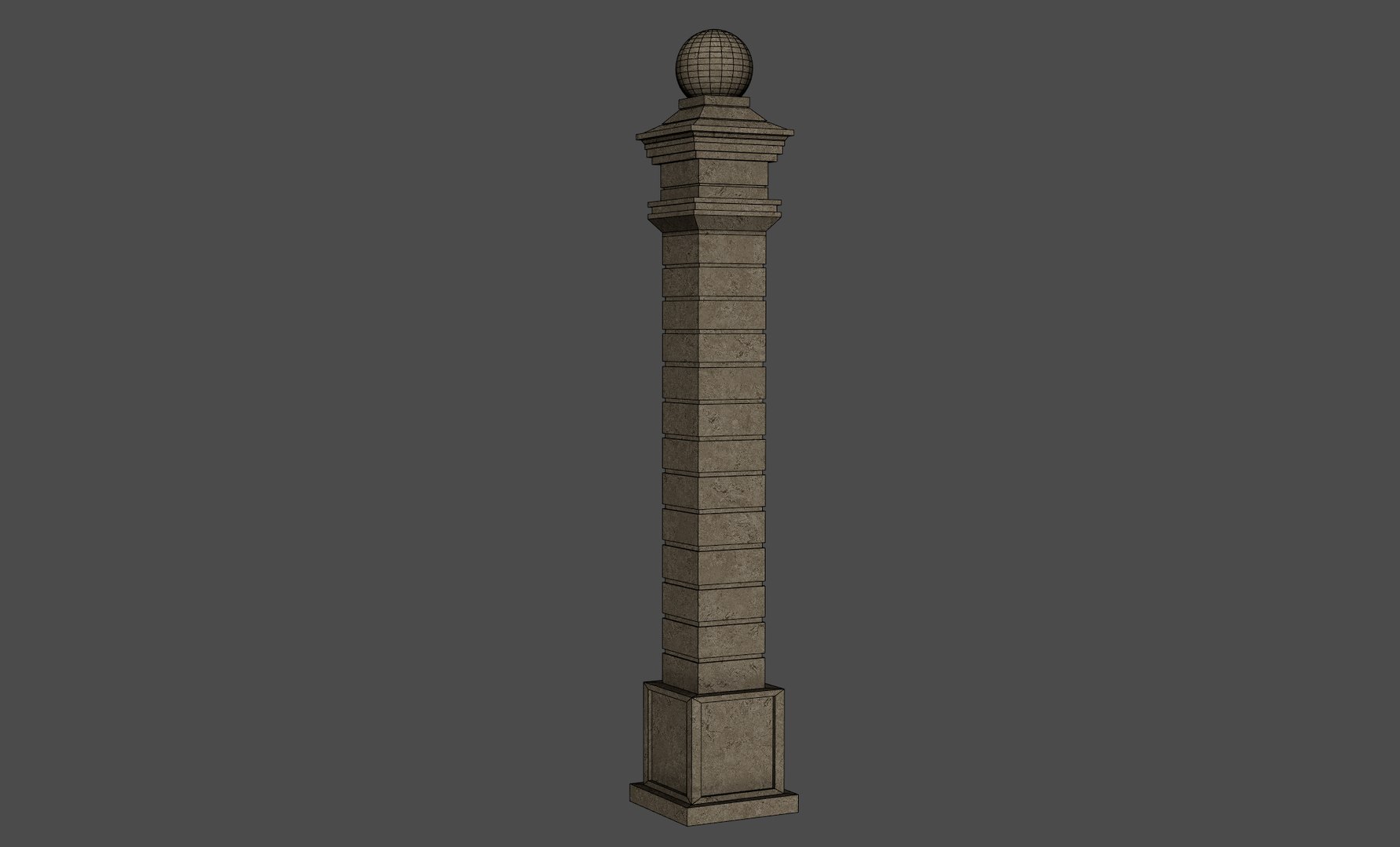 Free 3D Classic Ball Pillar - TurboSquid 2476625