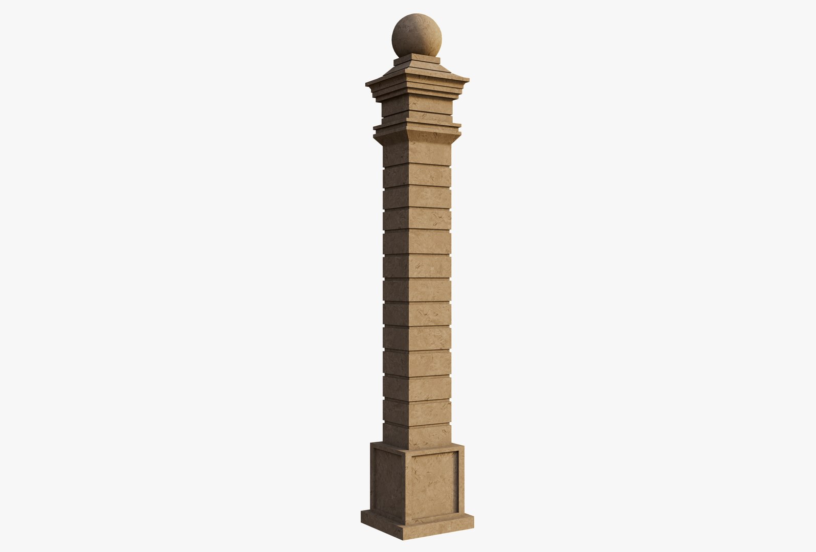 Free 3D Classic Ball Pillar - TurboSquid 2476625