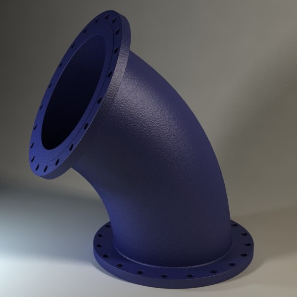 3d flanged bend socket 24 model