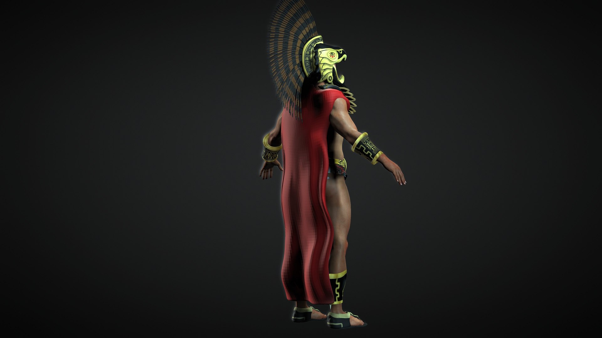 3D Eagle Aztec Warrior - TurboSquid 1807583