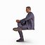 Businessman sitting foot human body 3D - TurboSquid 1151326