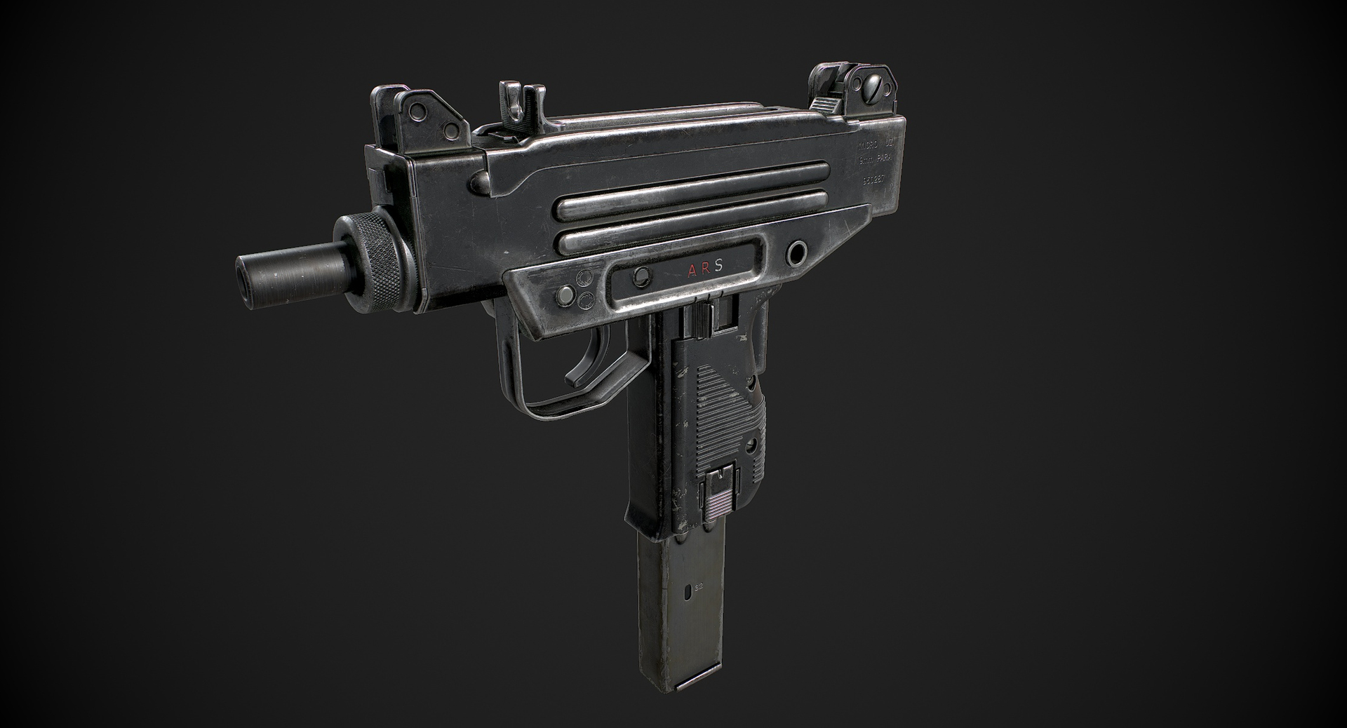 3d Model Micro Uzi