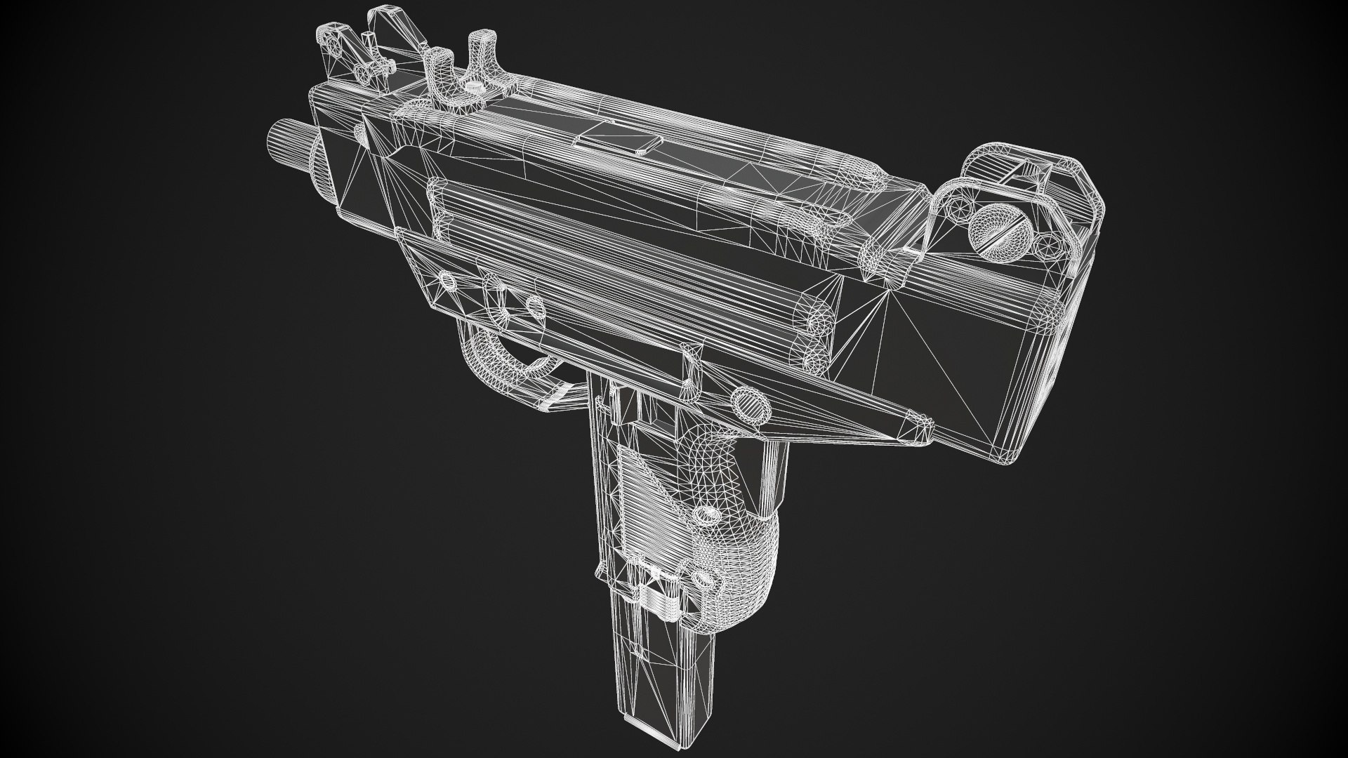 3d model micro uzi