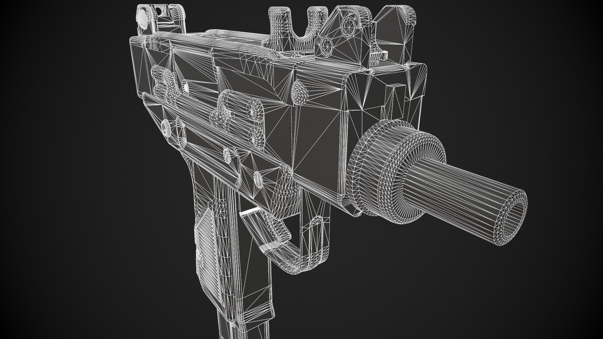 3d model micro uzi