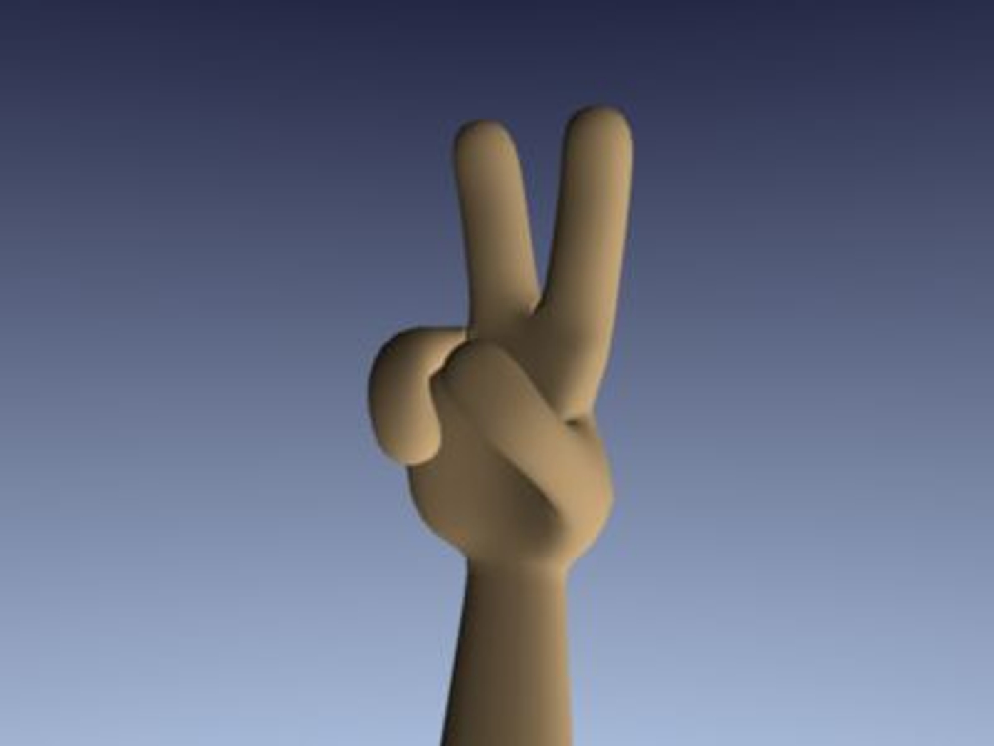 3d cartoon hand model