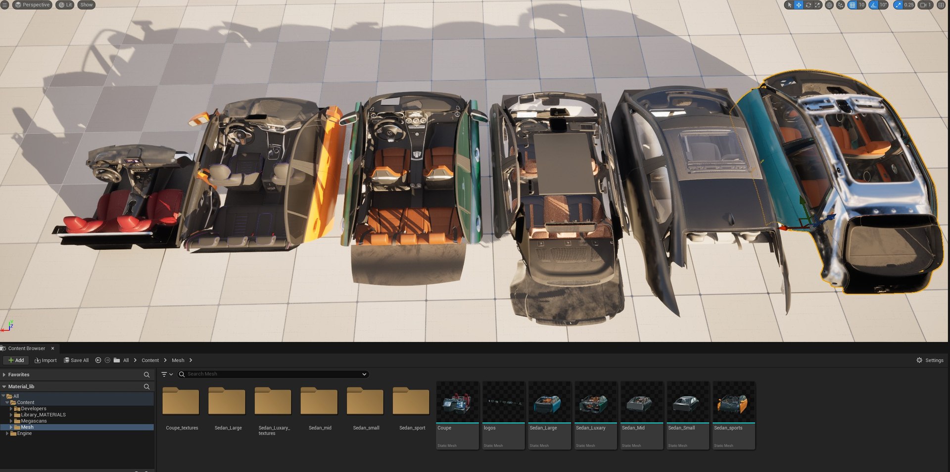 3D Model Ultimate Highly Detailed Car Sedan Interior Bundle-unreal-vray ...