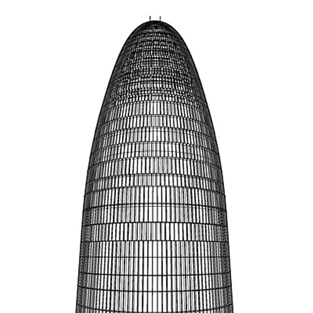 3d tower agbar skyscraper model