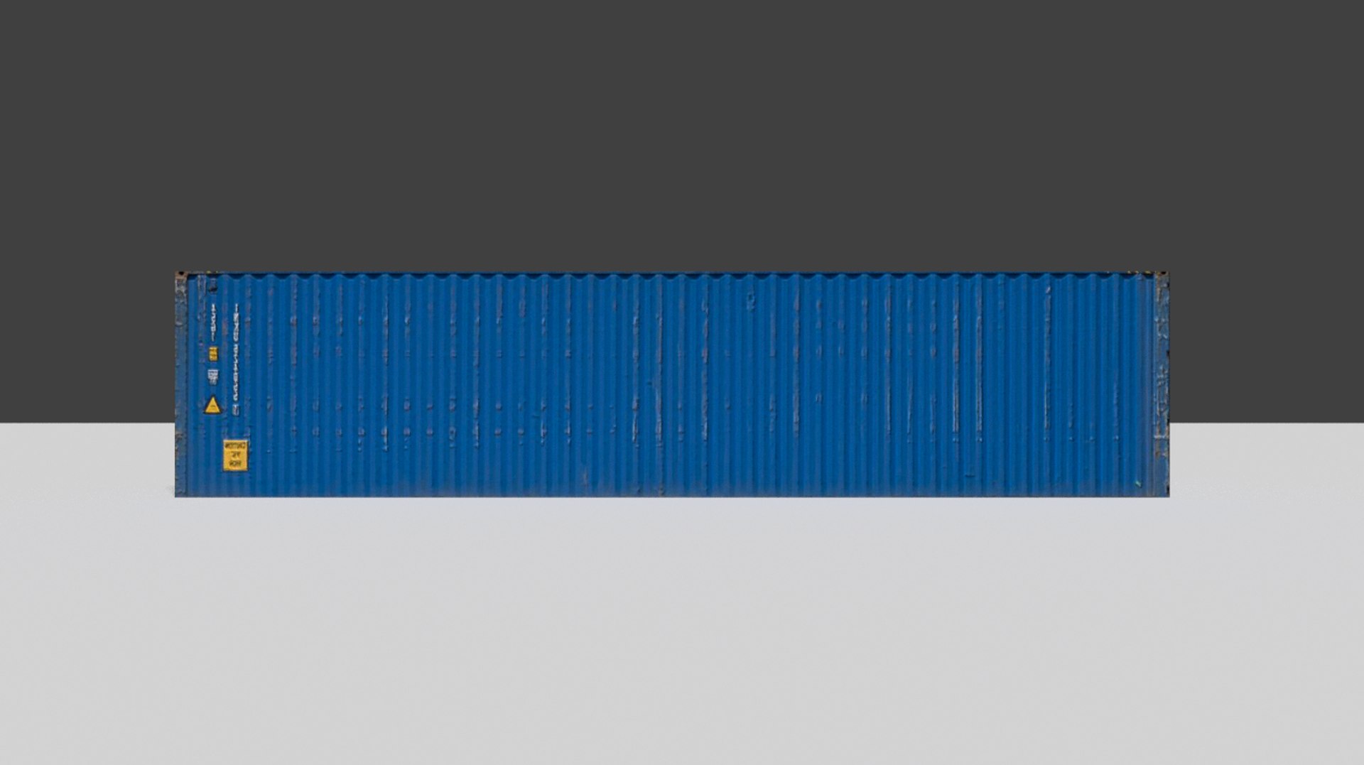 blue shipping container 3d model