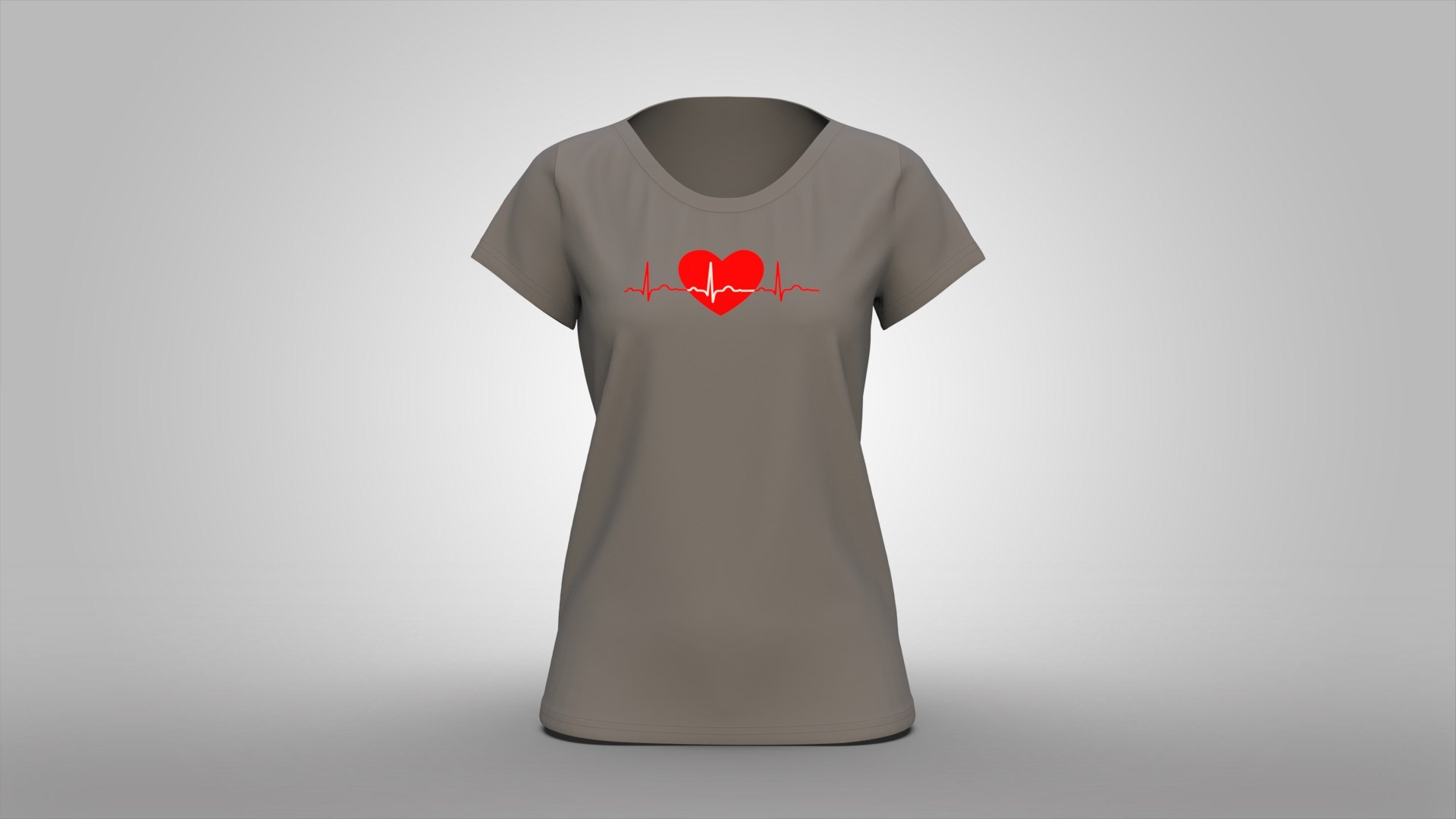Leaf Neck Women Tee Design 3D Model - TurboSquid 1956405