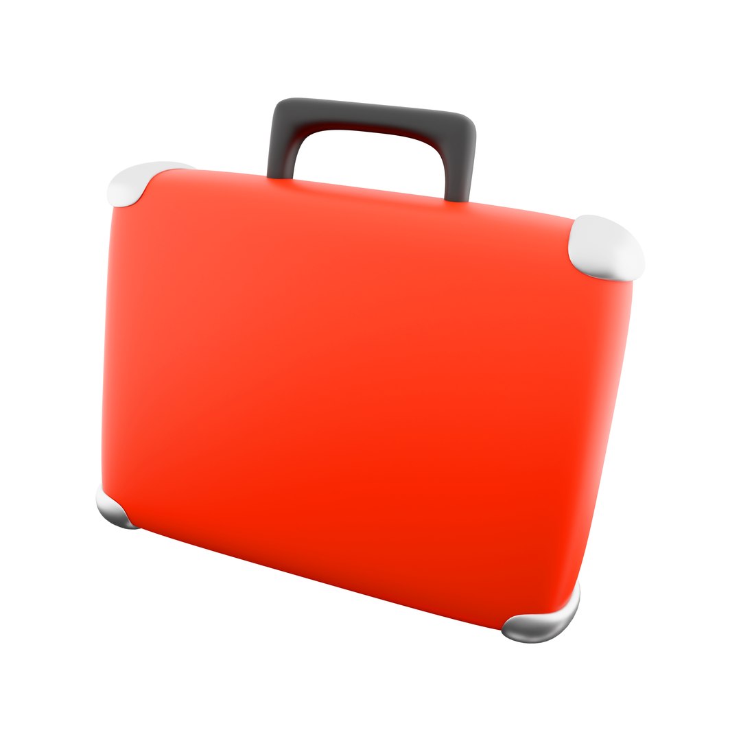 3D Red Suitcase Icon - TurboSquid 2066042