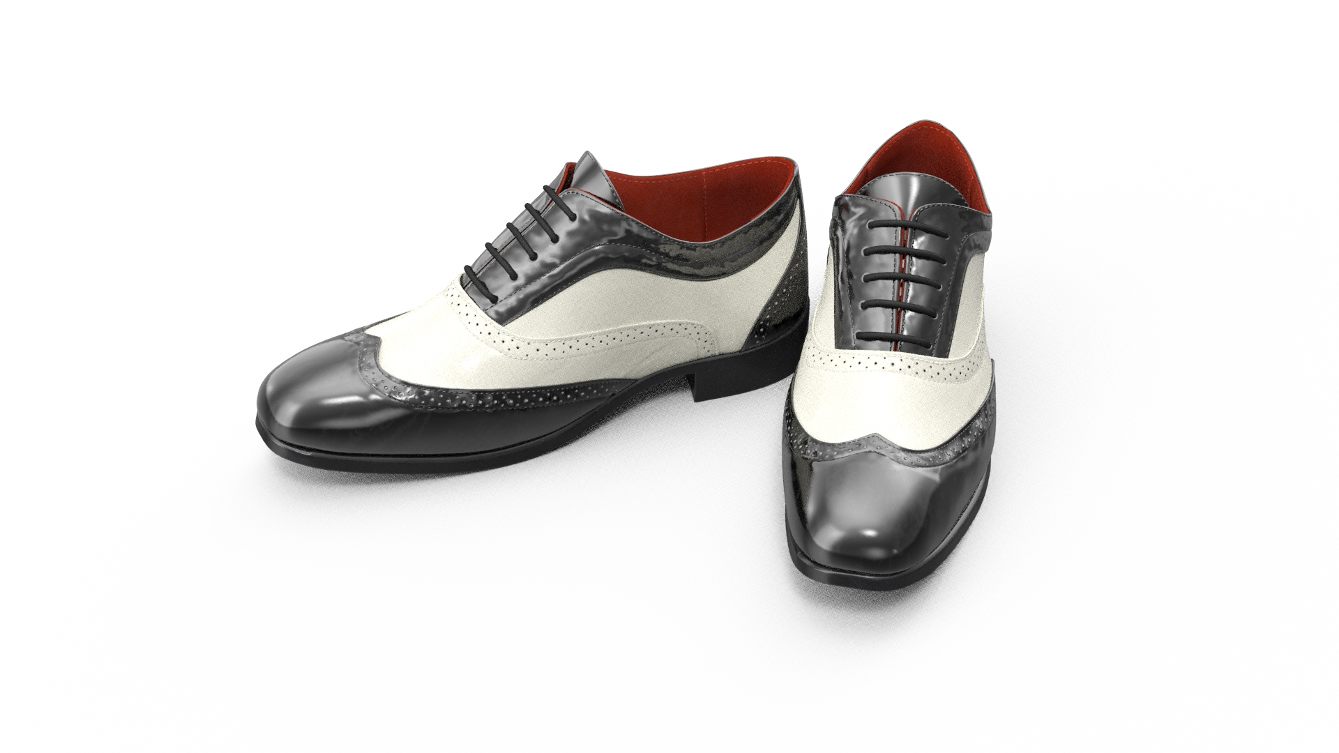 3D Classic Mens Wingtip Shoes - TurboSquid 2190601