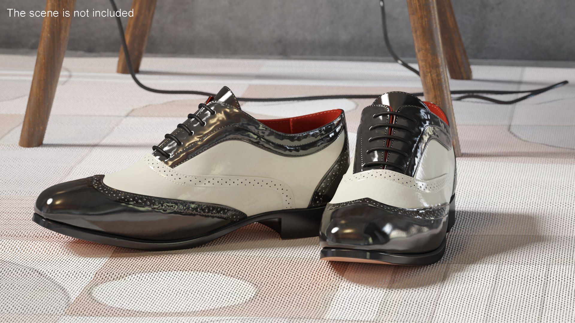 3D Classic Mens Wingtip Shoes - TurboSquid 2190601