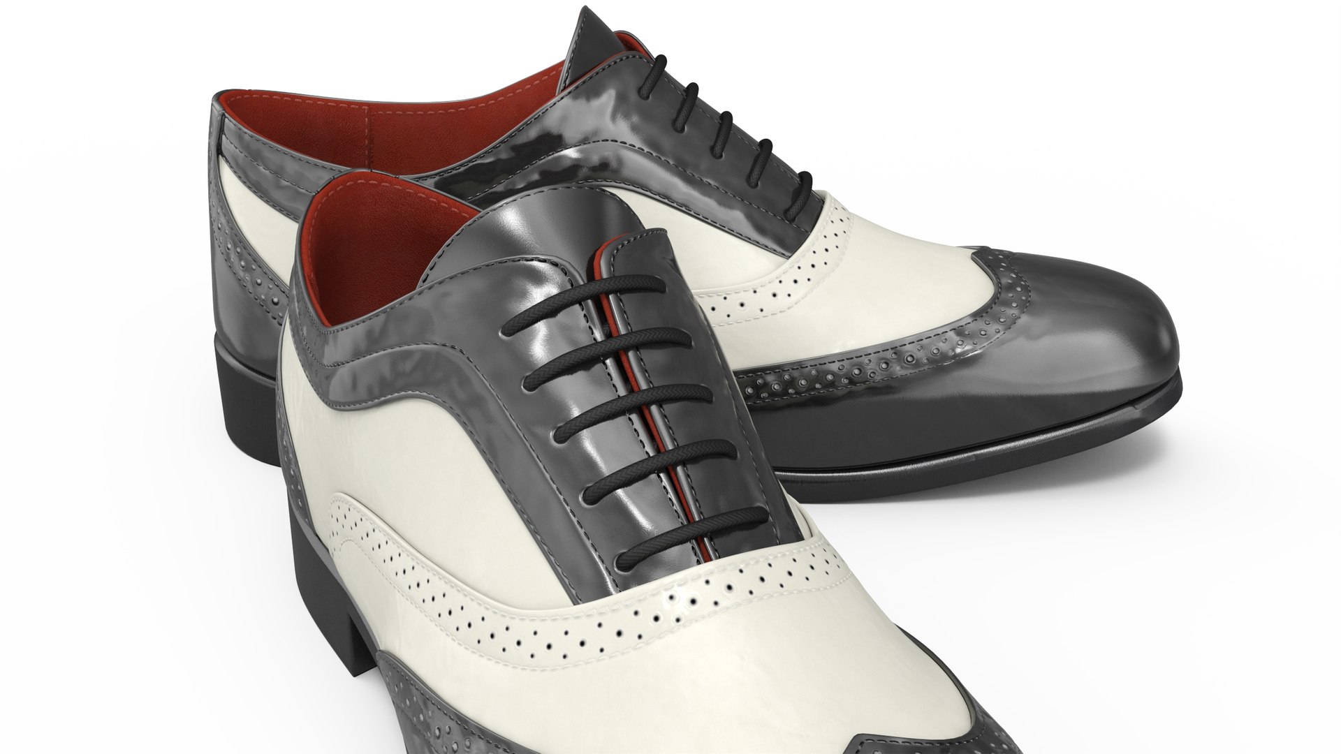 3D Classic Mens Wingtip Shoes - TurboSquid 2190601