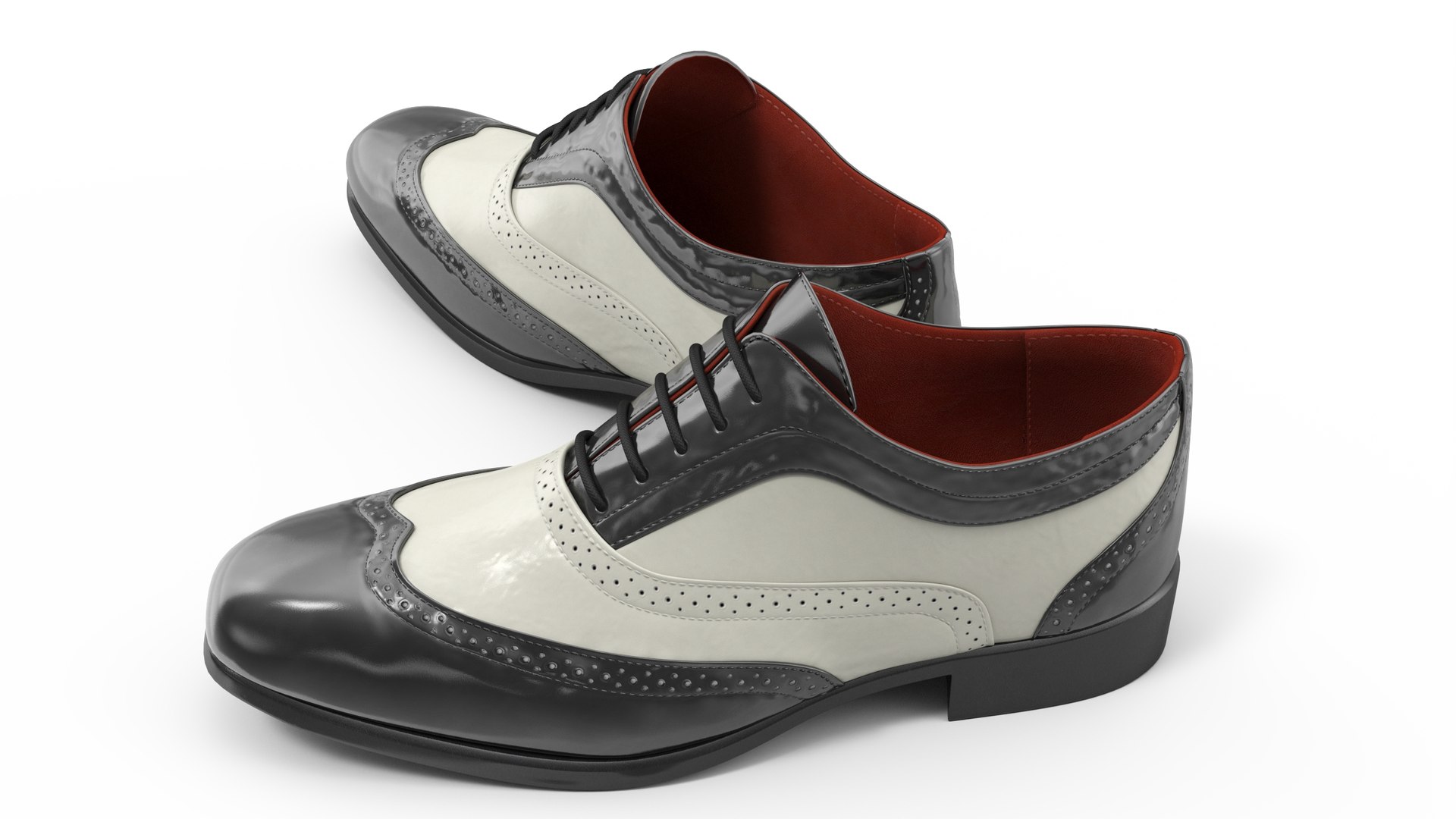 3D Classic Mens Wingtip Shoes - TurboSquid 2190601