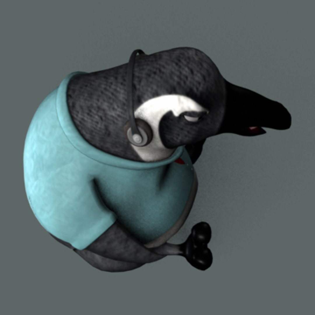 Tech Support Penguin 3d Obj