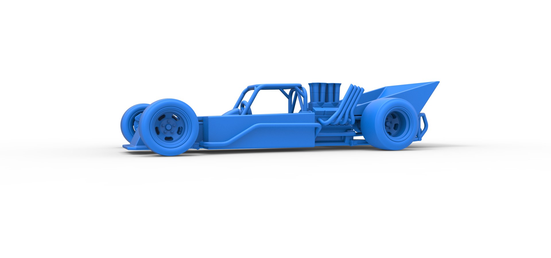 Diecast Supermodified rear engine race car Version 2 Scale 1 to 25 3D ...