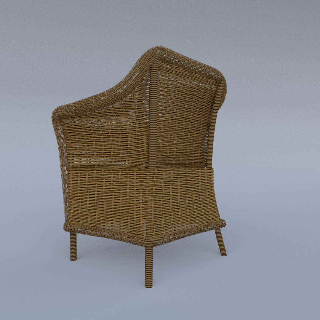 3d Model Wicker Chair