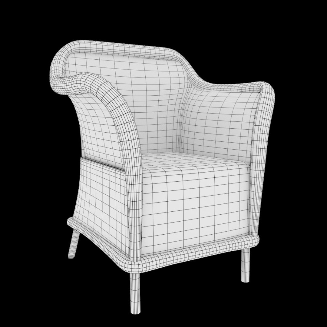 3d Model Wicker Chair