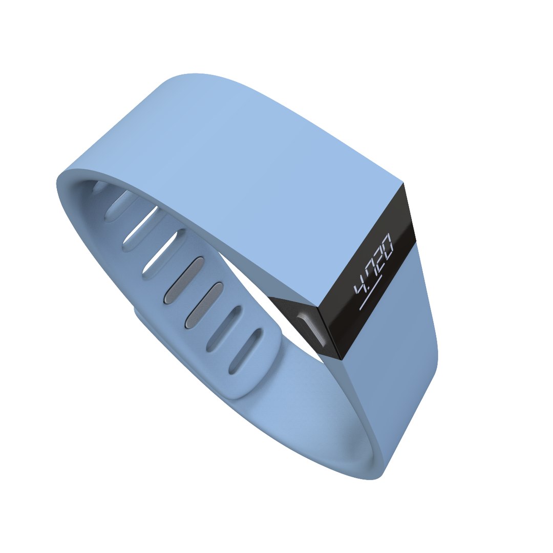 fitbit force watch 3d model