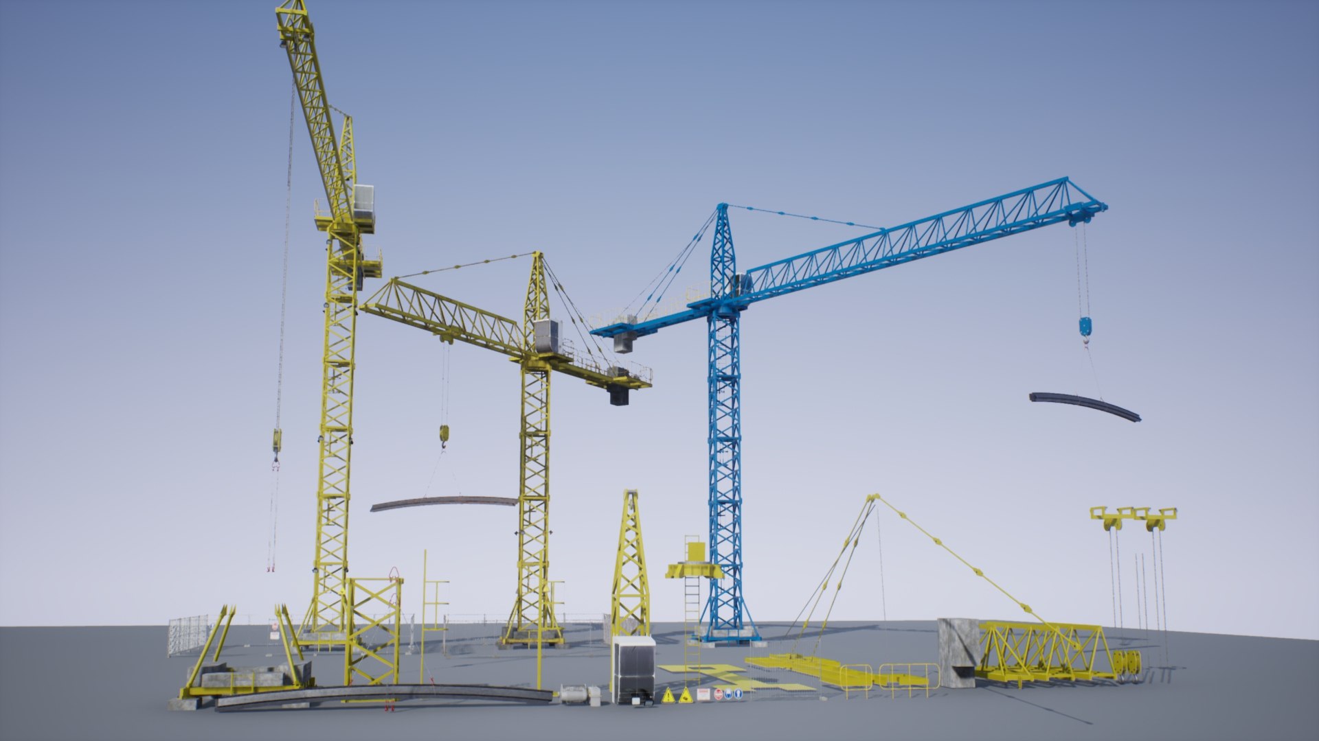 Pbr Modular Tower Crane 3D Model - TurboSquid 1430330