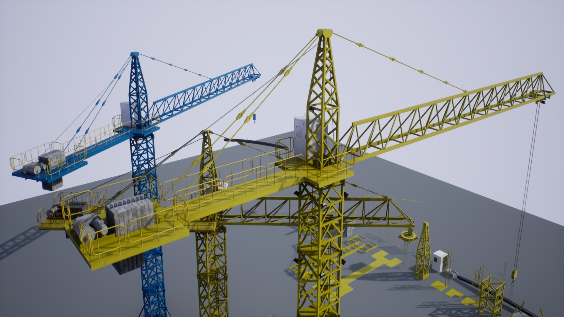 Pbr Modular Tower Crane 3D Model - TurboSquid 1430330