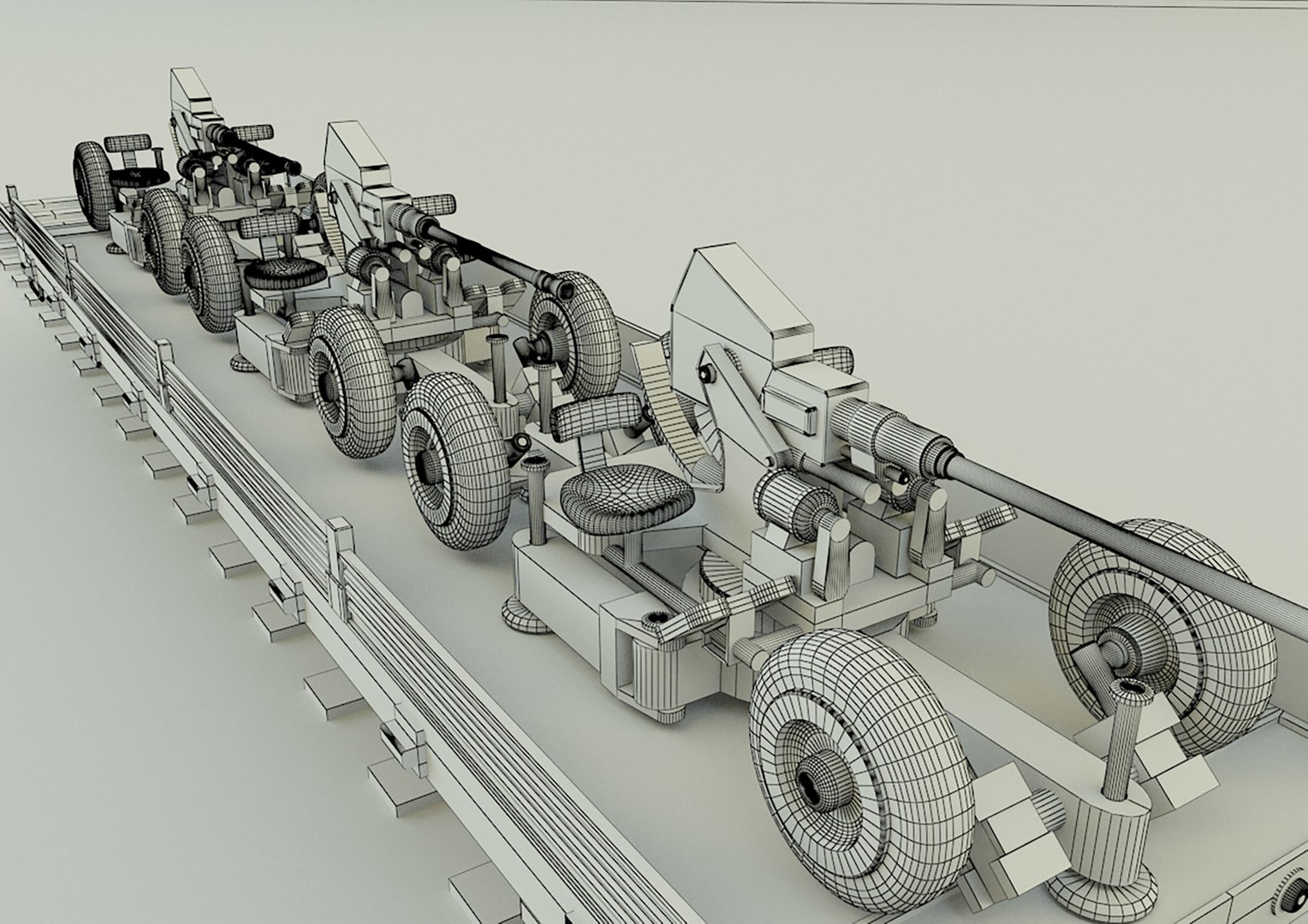 3D Train Locomotive Wagon Willys Jeep - TurboSquid 2121624
