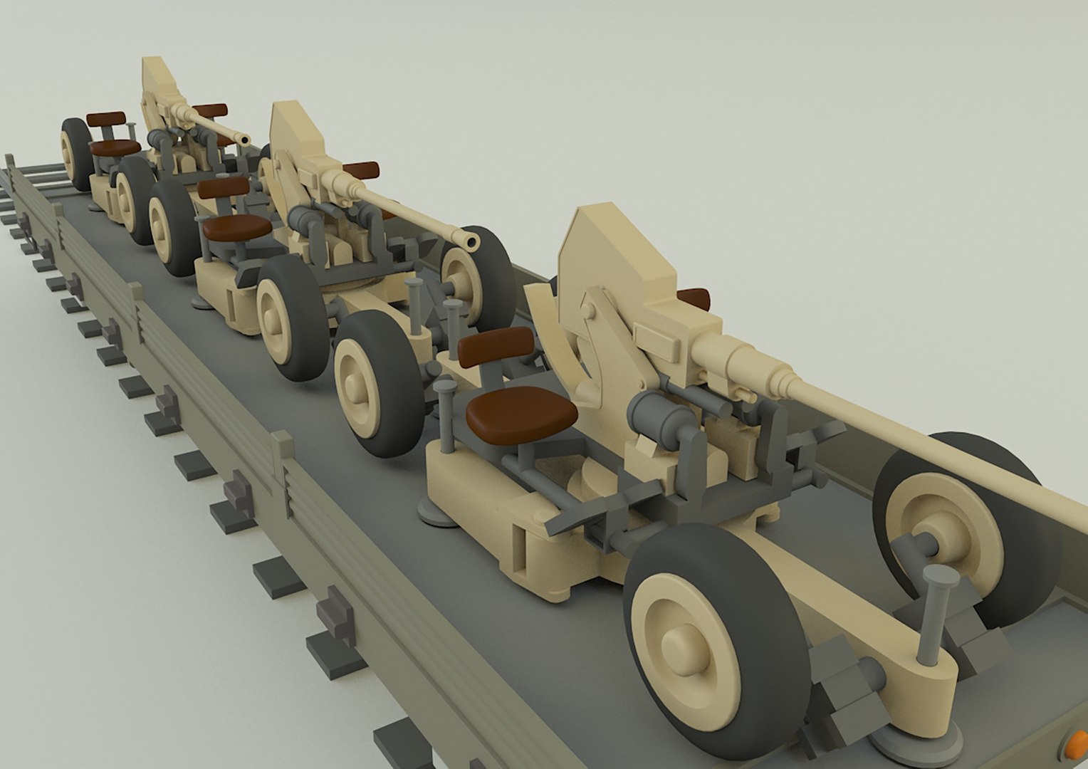 3D Train Locomotive Wagon Willys Jeep - TurboSquid 2121624