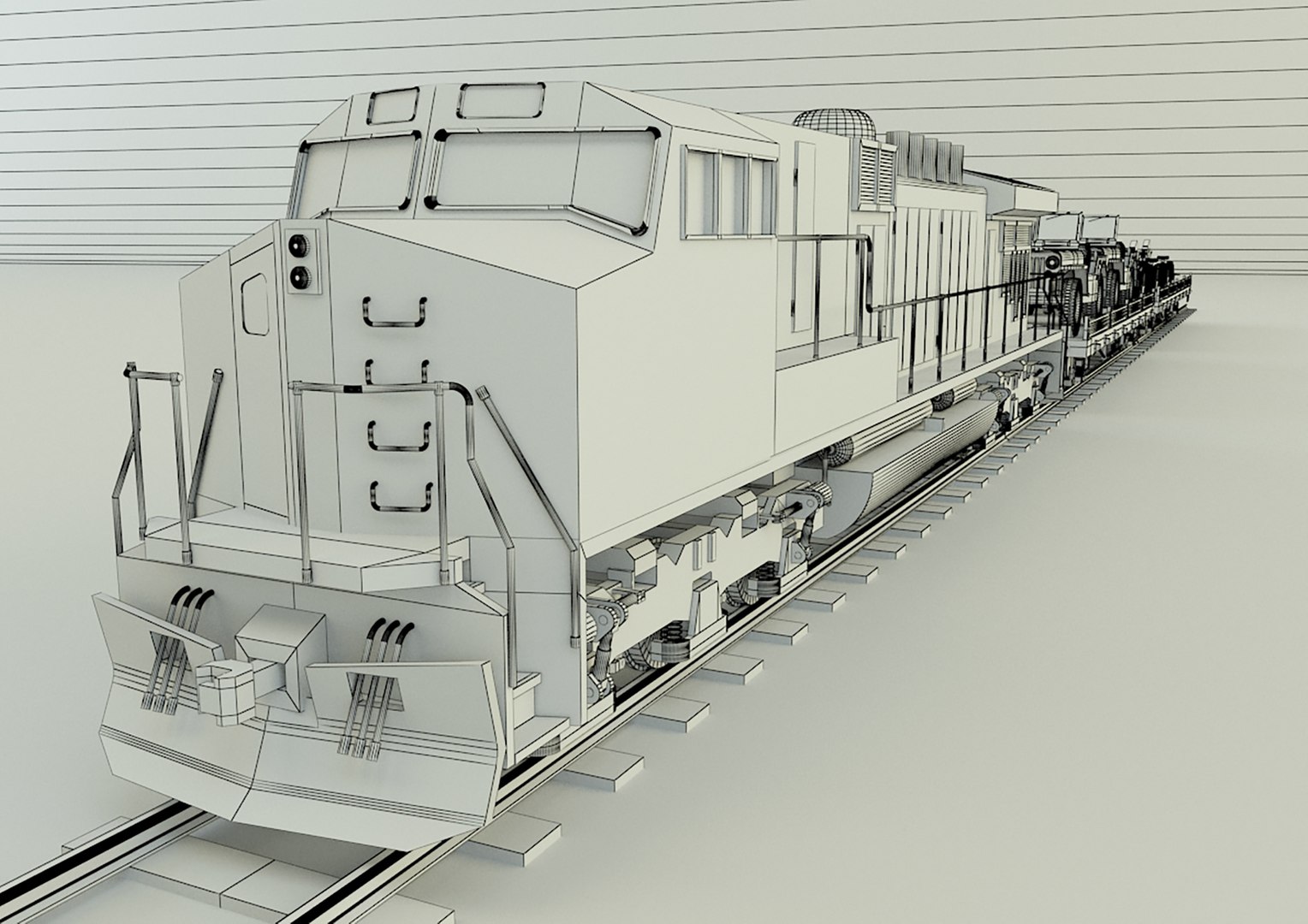 3D Train Locomotive Wagon Willys Jeep - TurboSquid 2121624