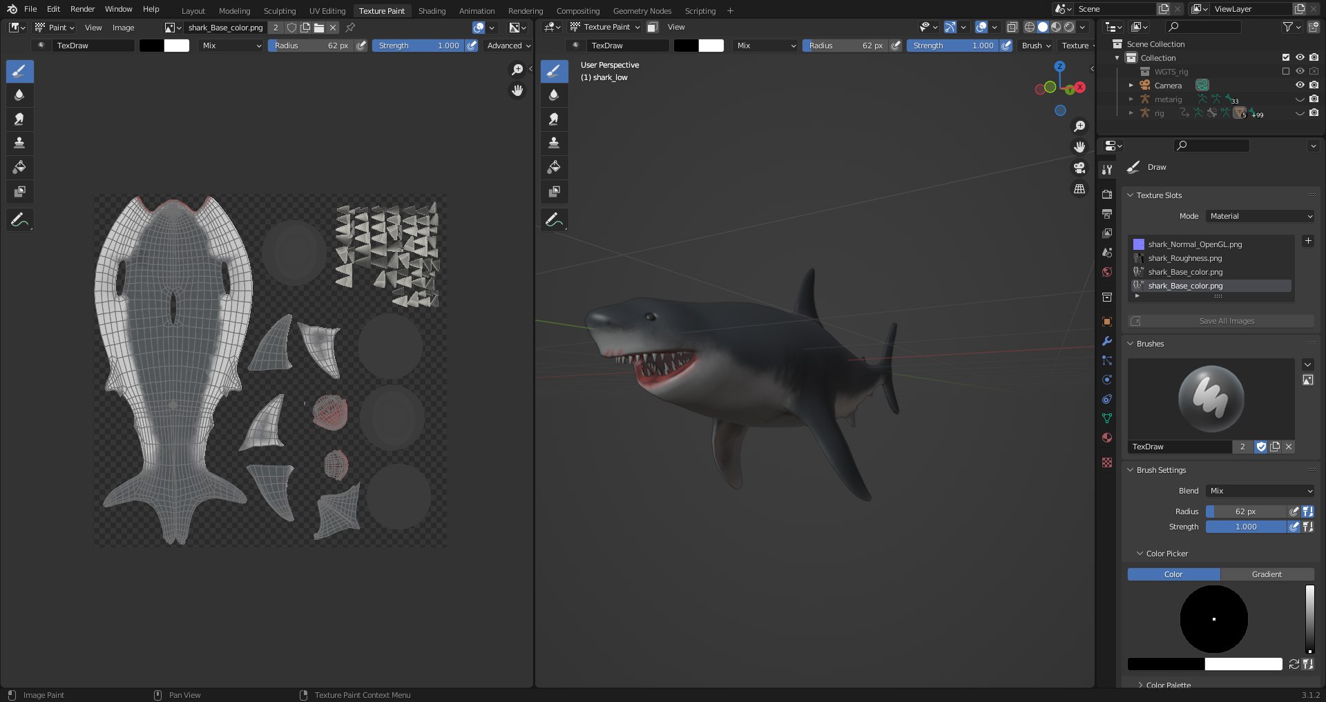 3D Great White Shark Rigged In Blender - TurboSquid 2009419