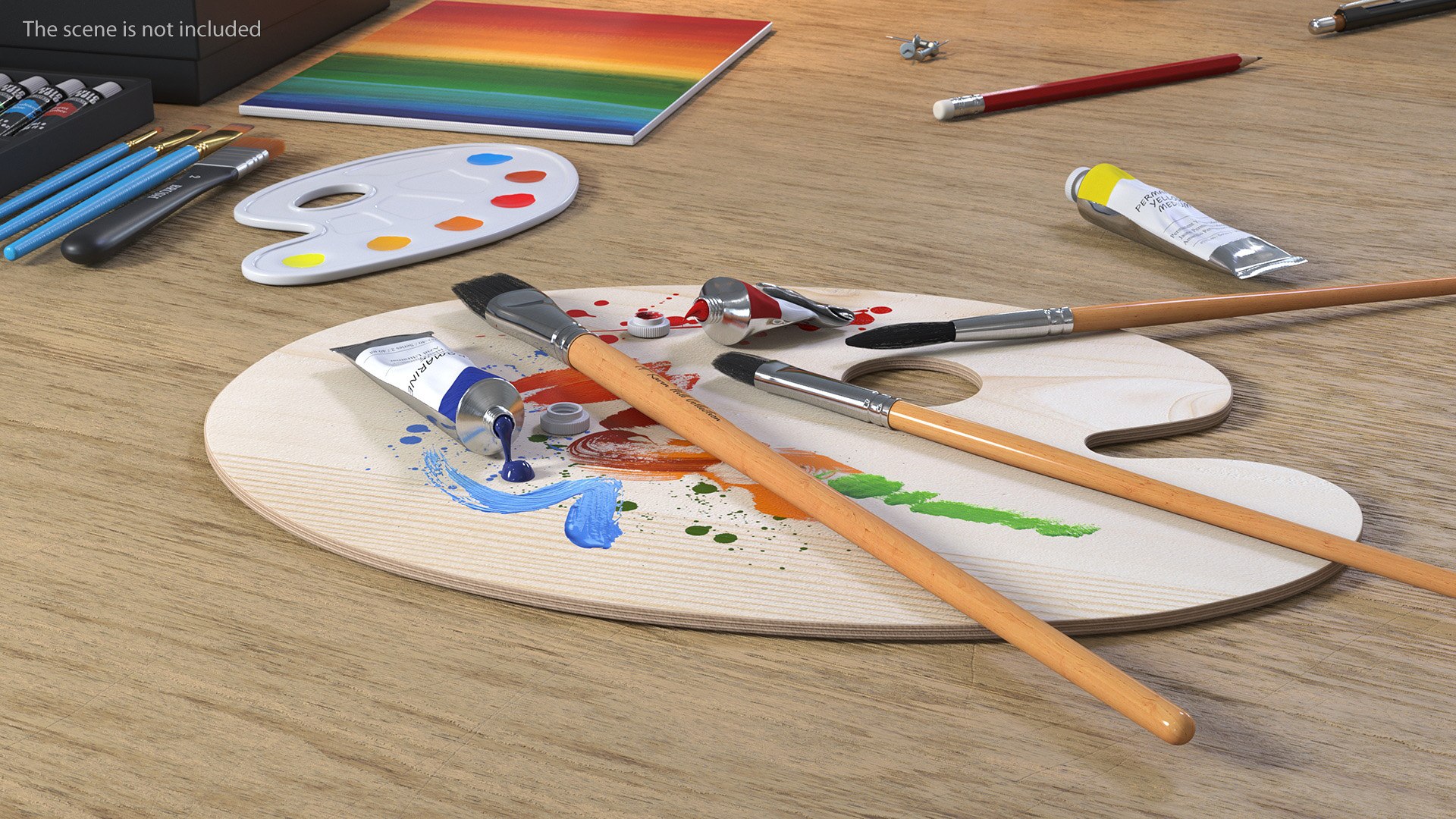 3D Artist Paint Flat Brush - TurboSquid 2224724