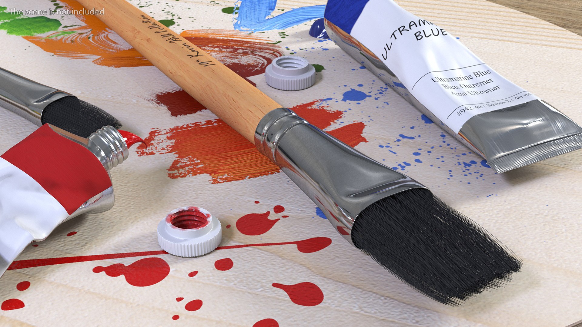 3D Artist Paint Flat Brush - TurboSquid 2224724