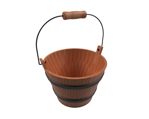 modelo 3d Wooden bucket - TurboSquid 2007566