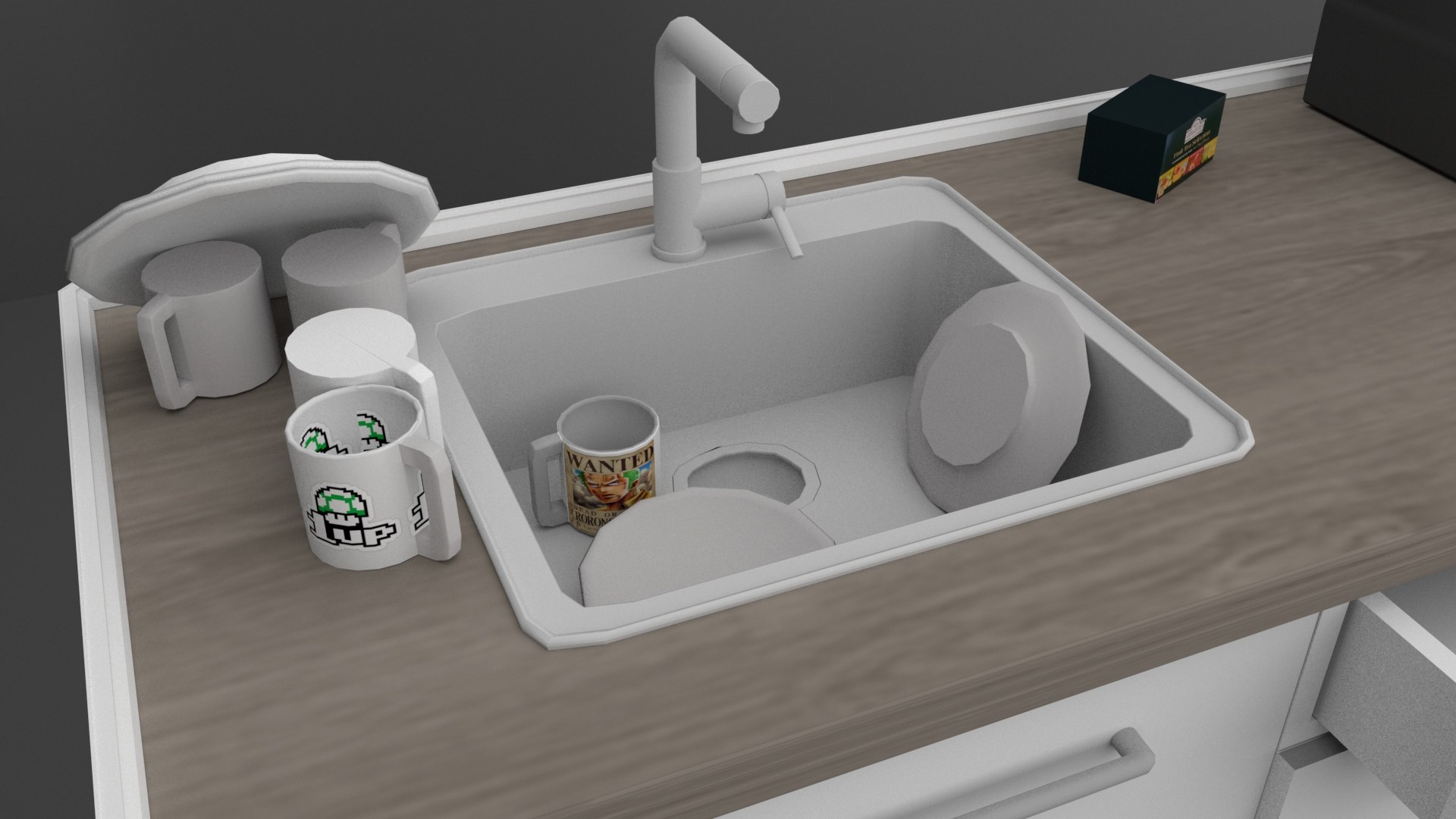 Simple Kitchen 3D - TurboSquid 1716460