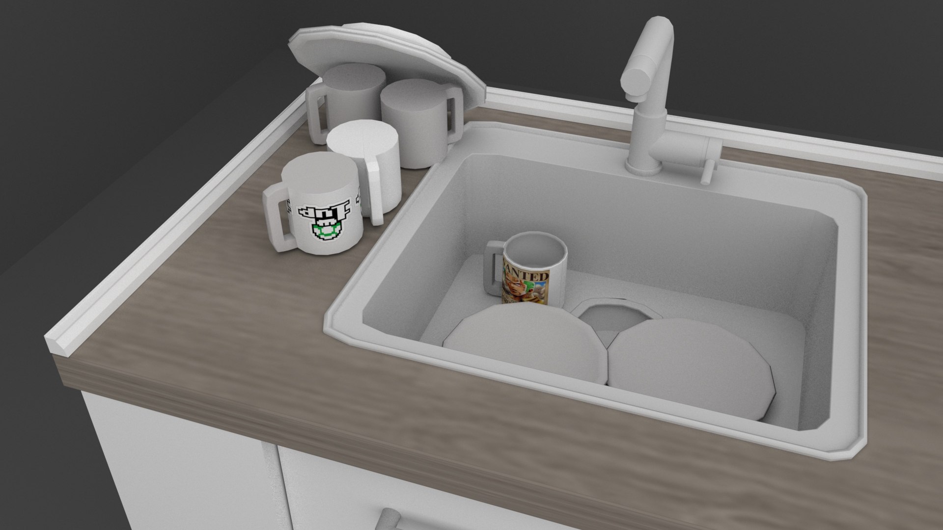 Simple Kitchen 3D - TurboSquid 1716460