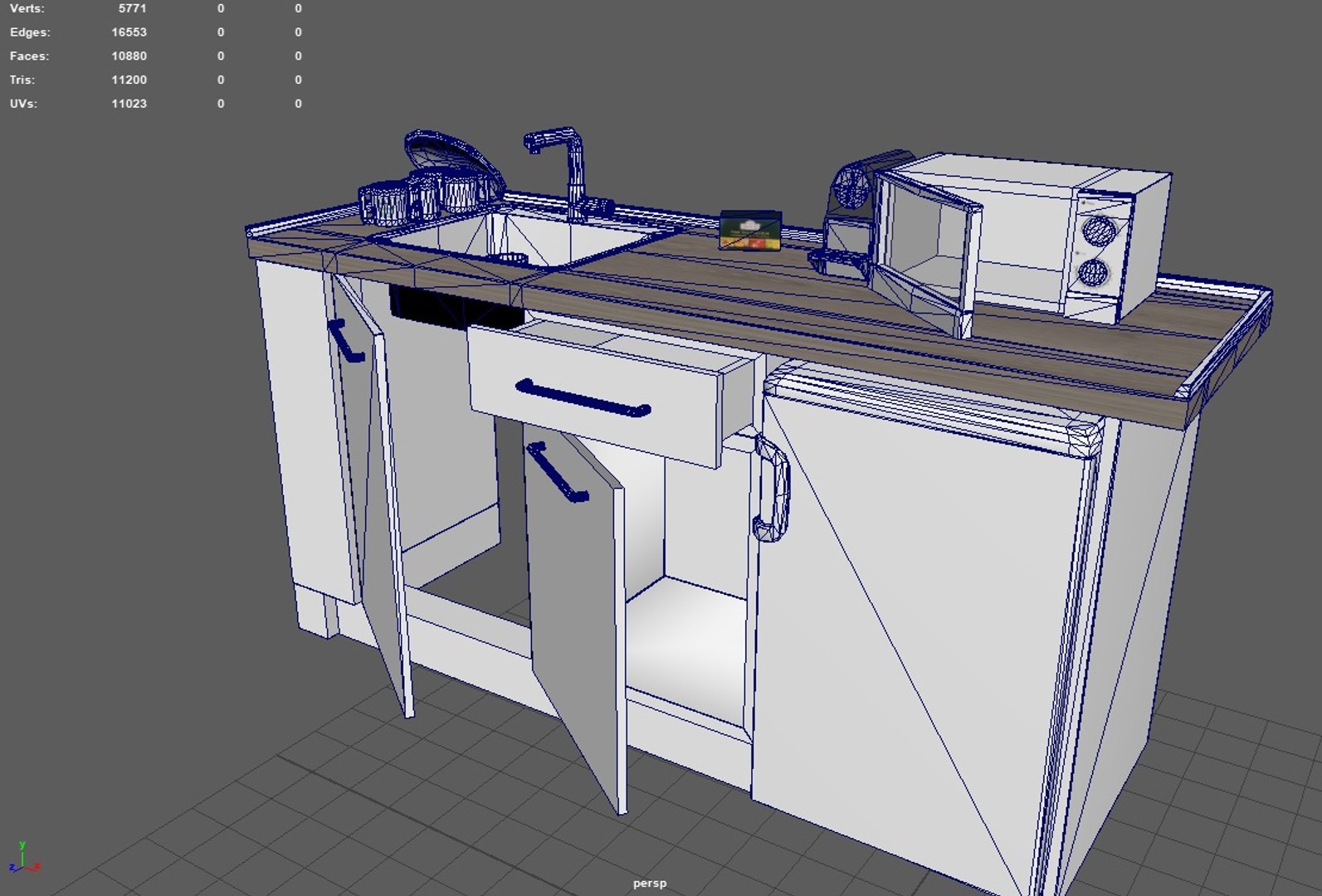 Simple Kitchen 3D - TurboSquid 1716460