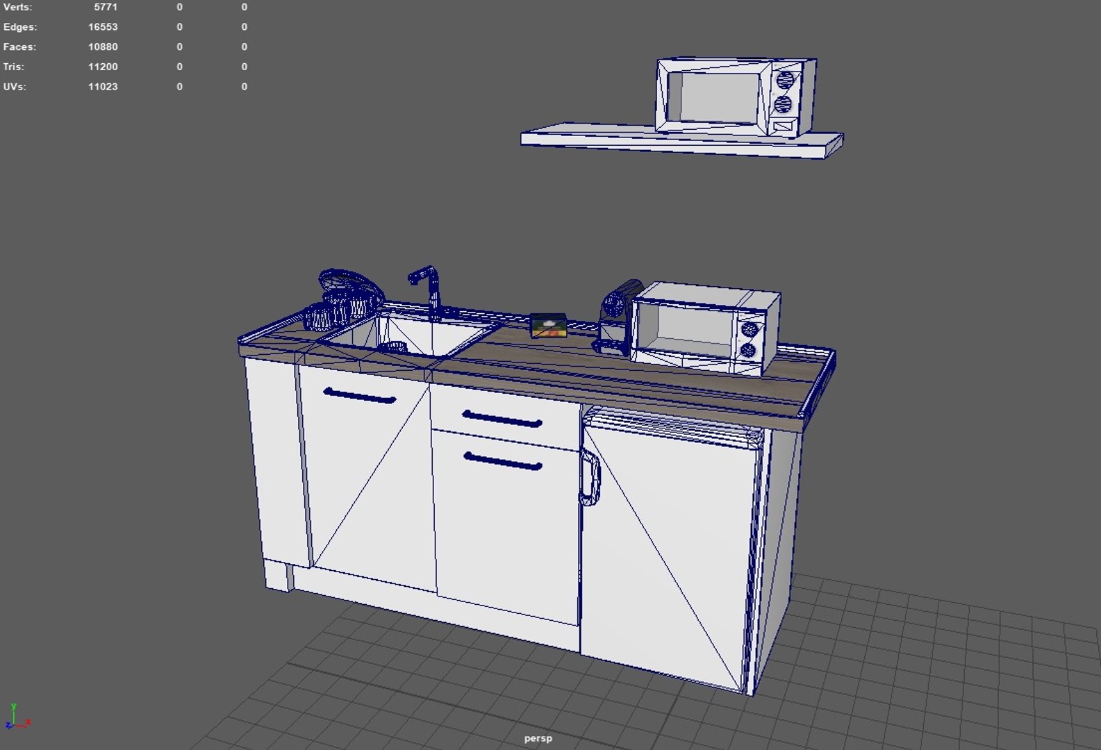 Simple Kitchen 3D - TurboSquid 1716460