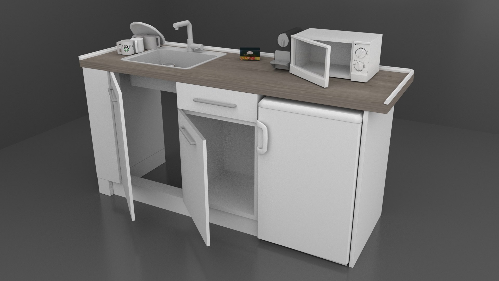 Simple Kitchen 3D - TurboSquid 1716460