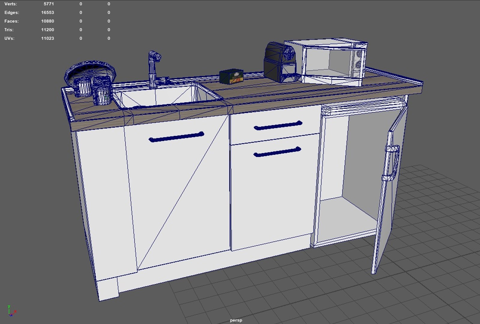 Simple Kitchen 3D - TurboSquid 1716460