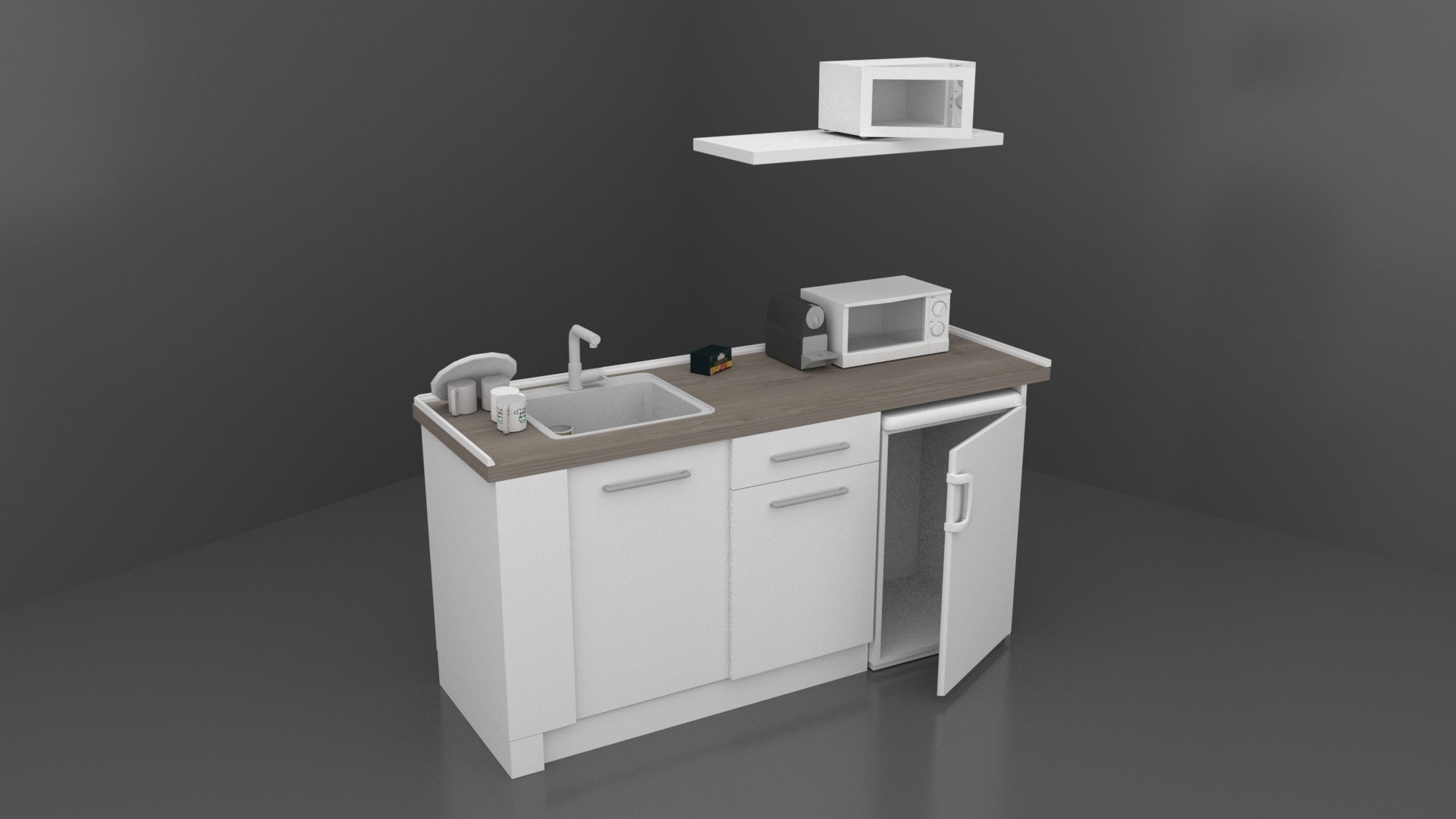 Simple Kitchen 3D - TurboSquid 1716460