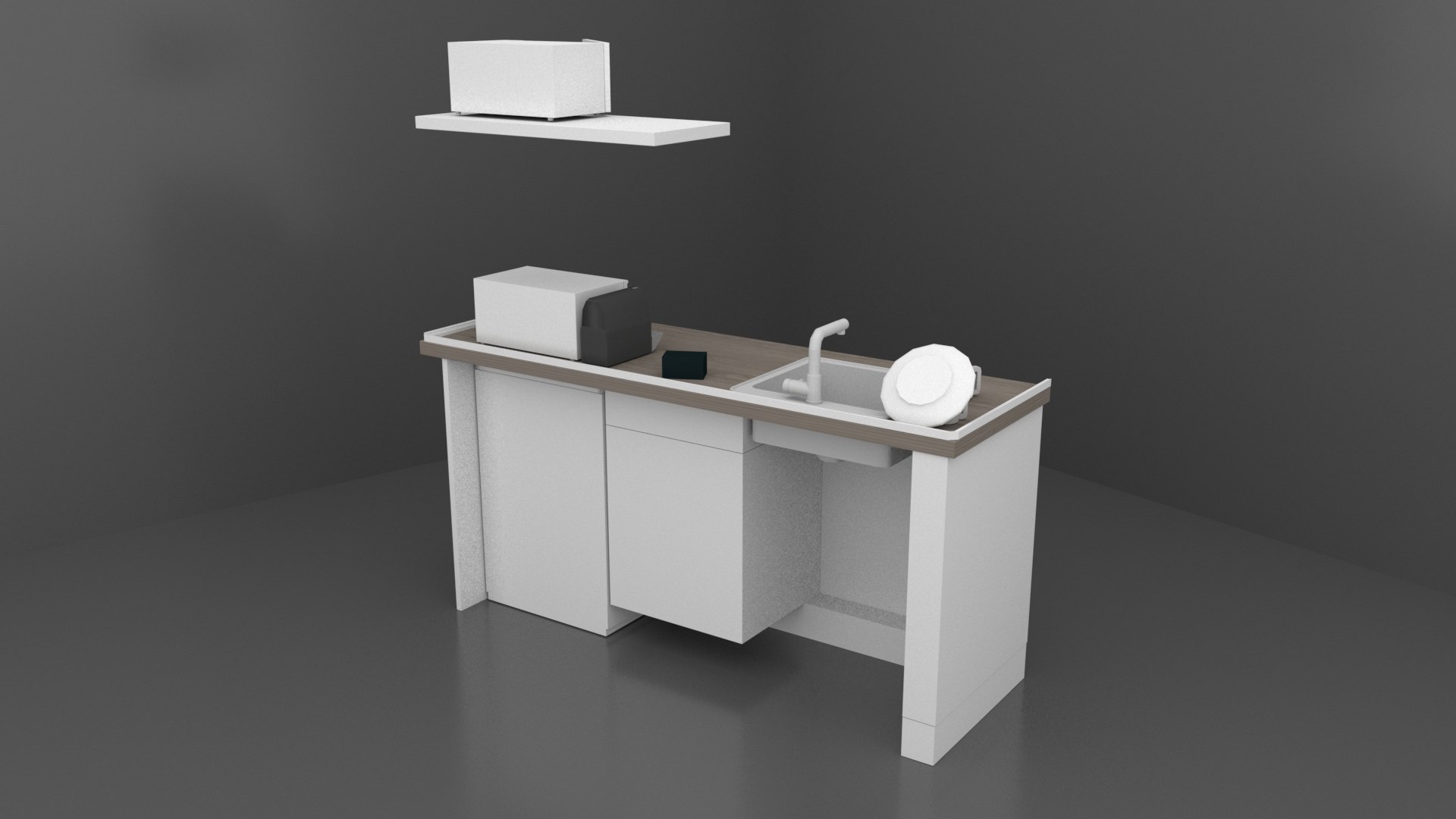 Simple Kitchen 3D - TurboSquid 1716460