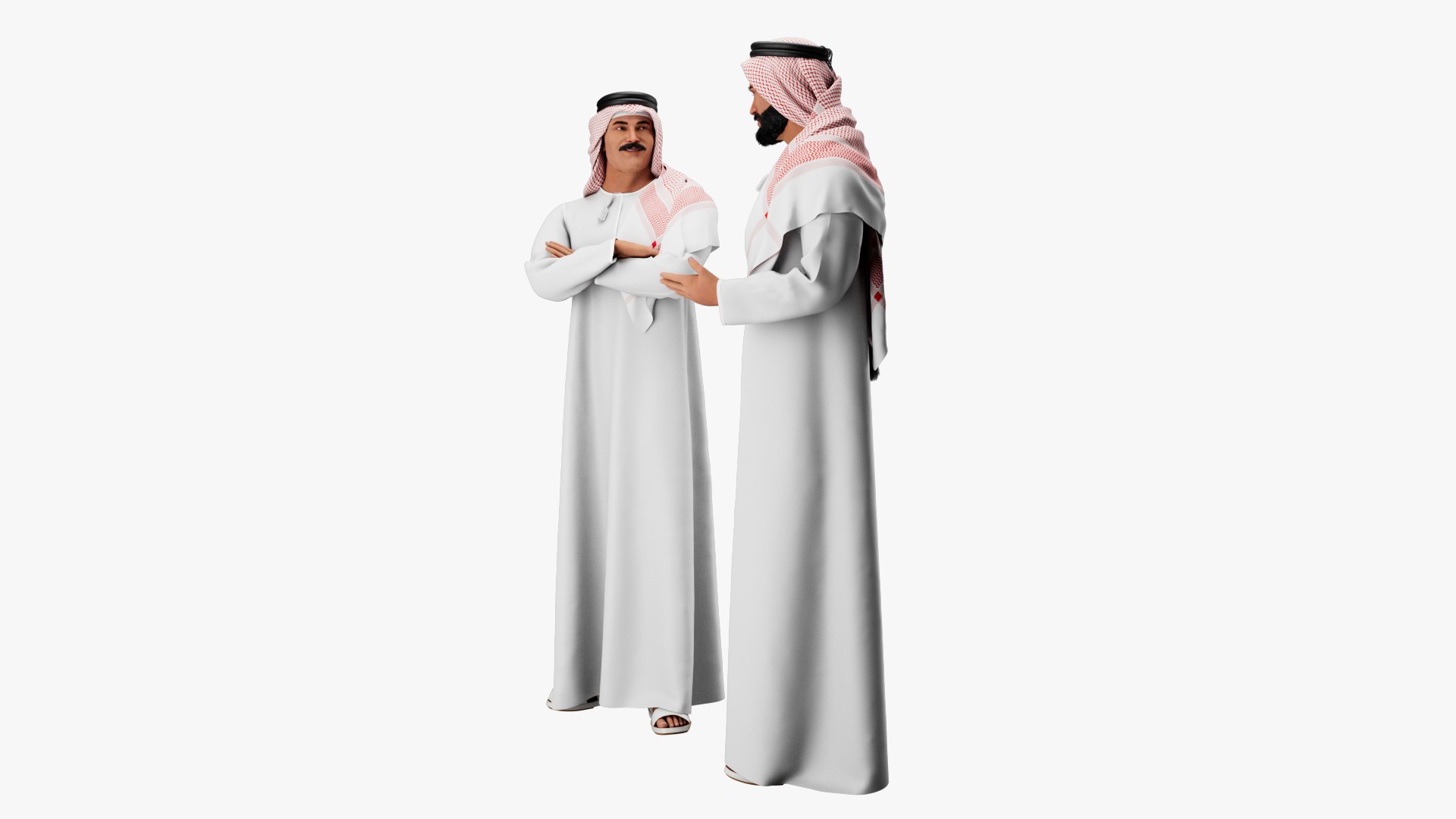 3D Model Arabic Omani Traditional Men Smiling - TurboSquid 2412722