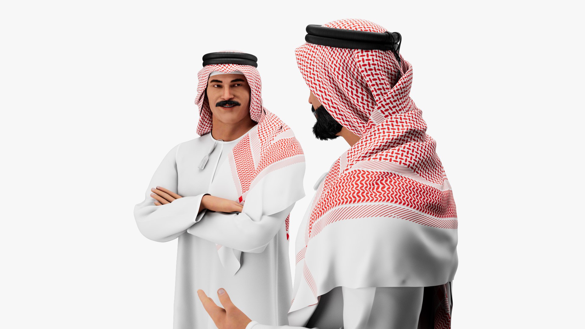 3D Model Arabic Omani Traditional Men Smiling - TurboSquid 2412722
