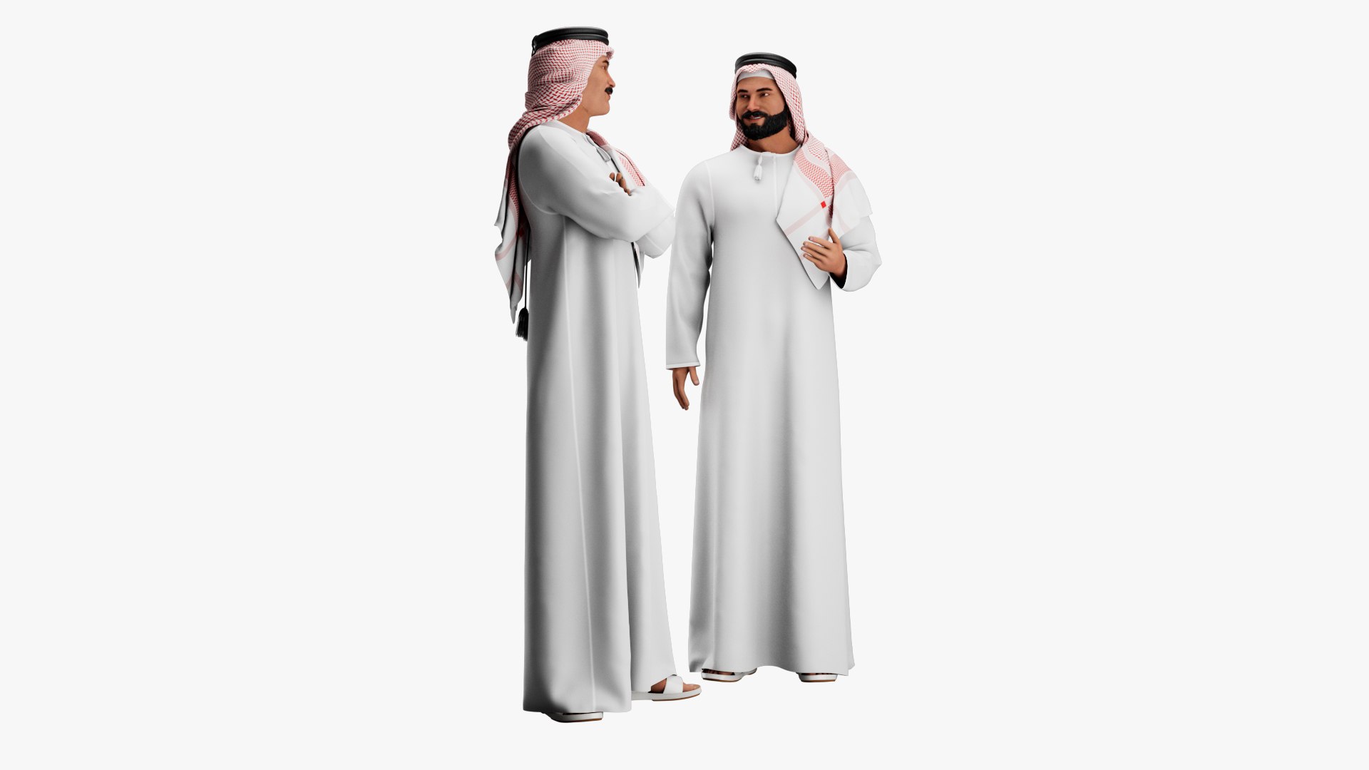 3D Model Arabic Omani Traditional Men Smiling - TurboSquid 2412722