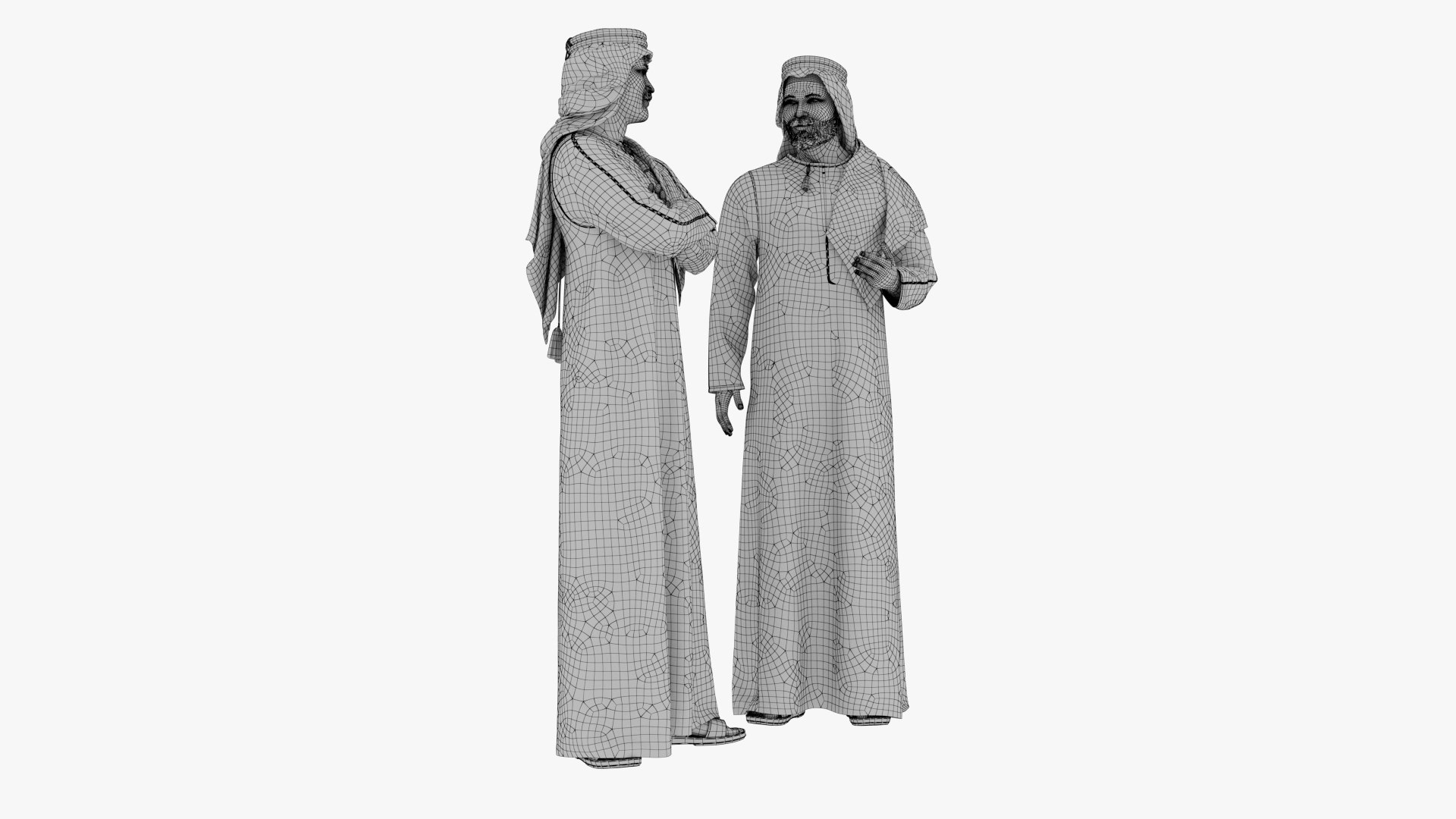 3D Model Arabic Omani Traditional Men Smiling - TurboSquid 2412722