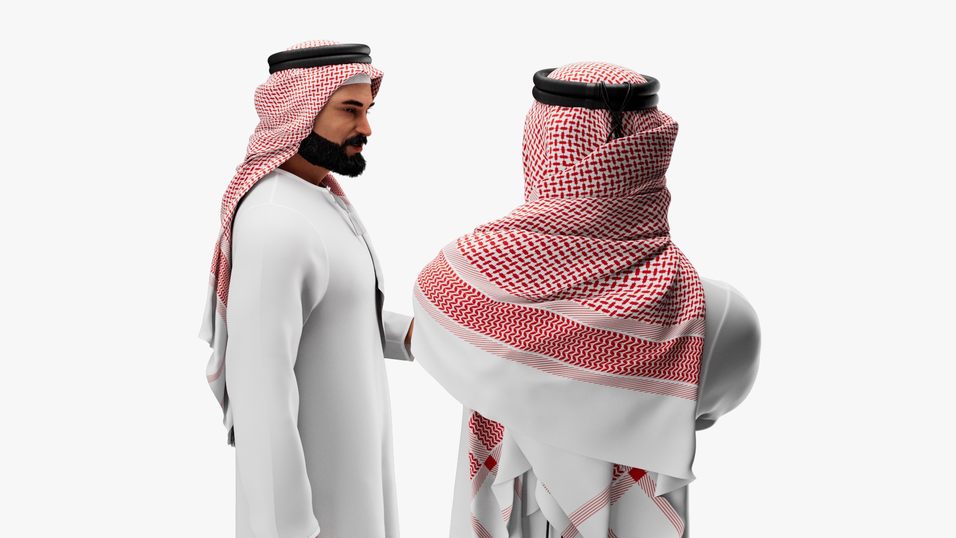 3D Model Arabic Omani Traditional Men Smiling - TurboSquid 2412722