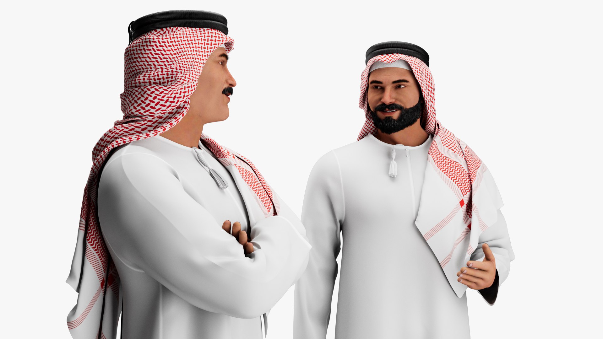 3D Model Arabic Omani Traditional Men Smiling - TurboSquid 2412722