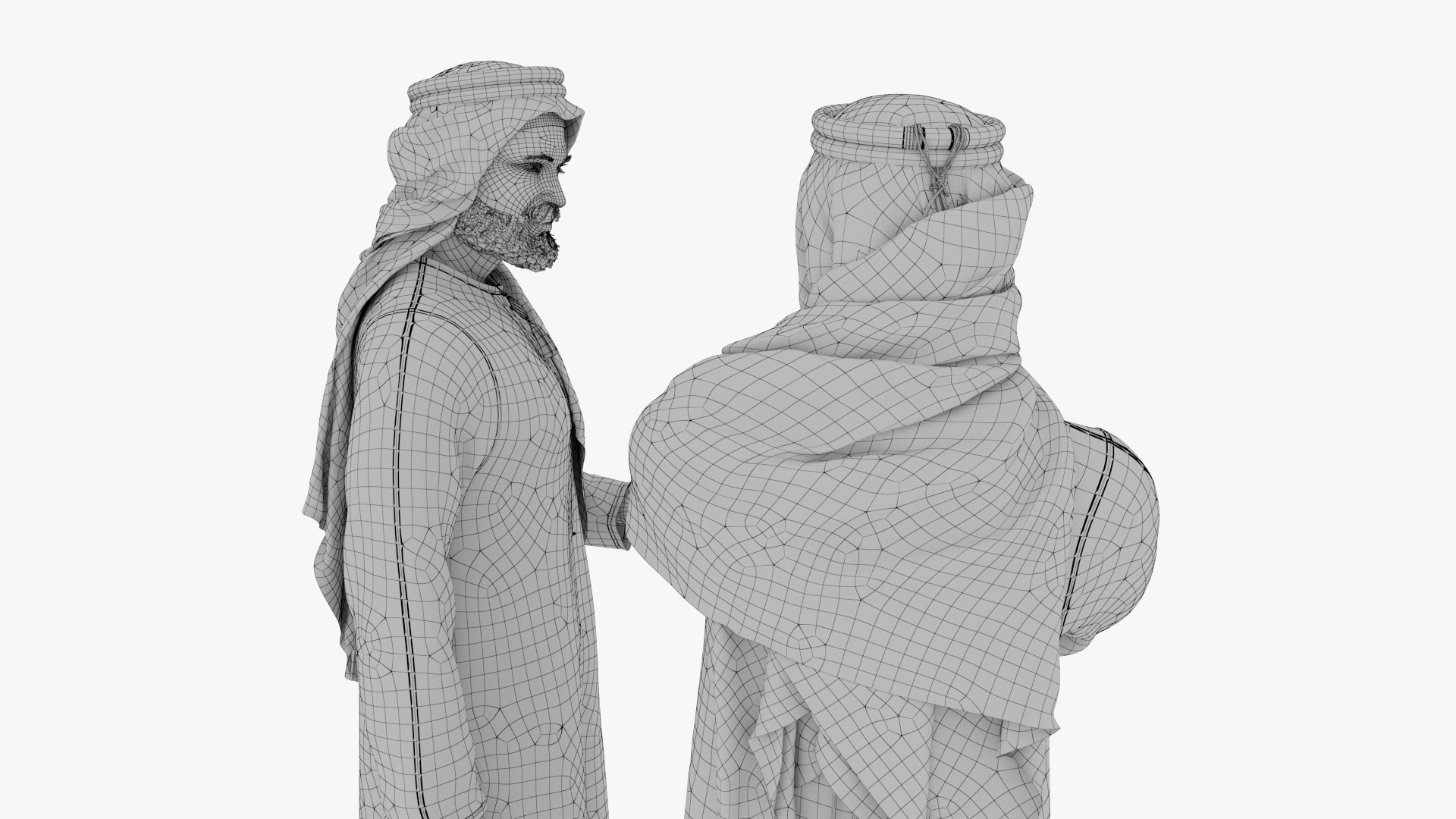 3D Model Arabic Omani Traditional Men Smiling - TurboSquid 2412722