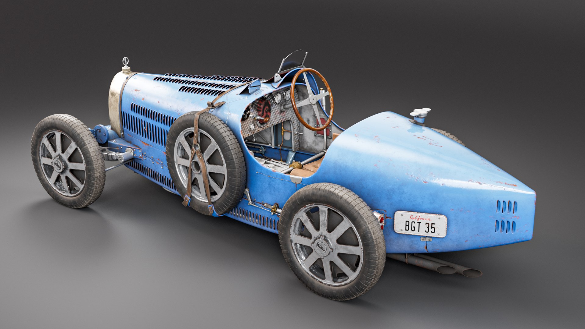1925 Bugatti Type-35C - Full 3D Asset 3D - TurboSquid 2183530