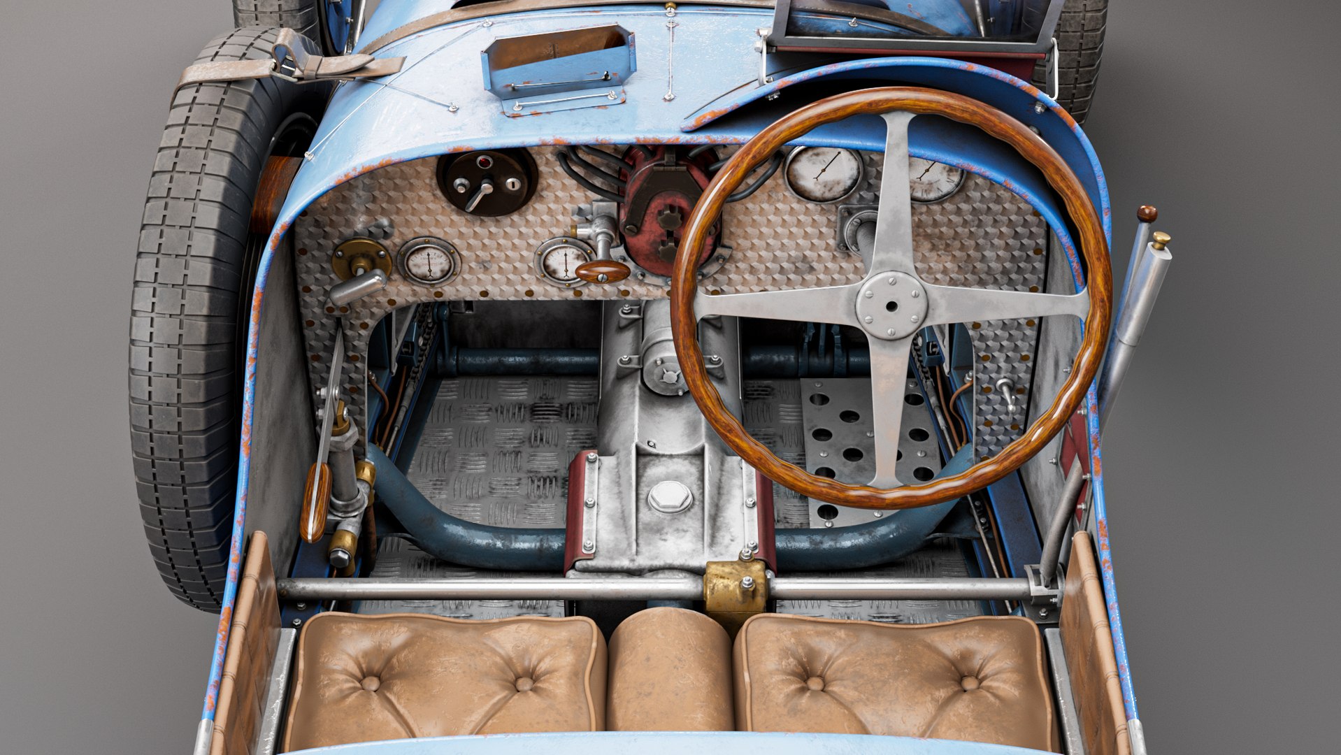 1925 Bugatti Type-35C - Full 3D Asset 3D - TurboSquid 2183530